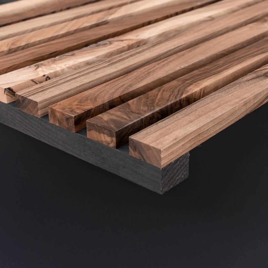 Orchard Walnut Linear Slat Open Panel - TerraMai